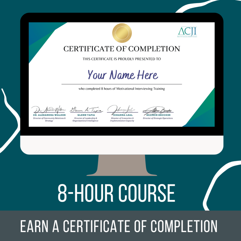 Motivational Interviewing (MI) Training Course » ACJI